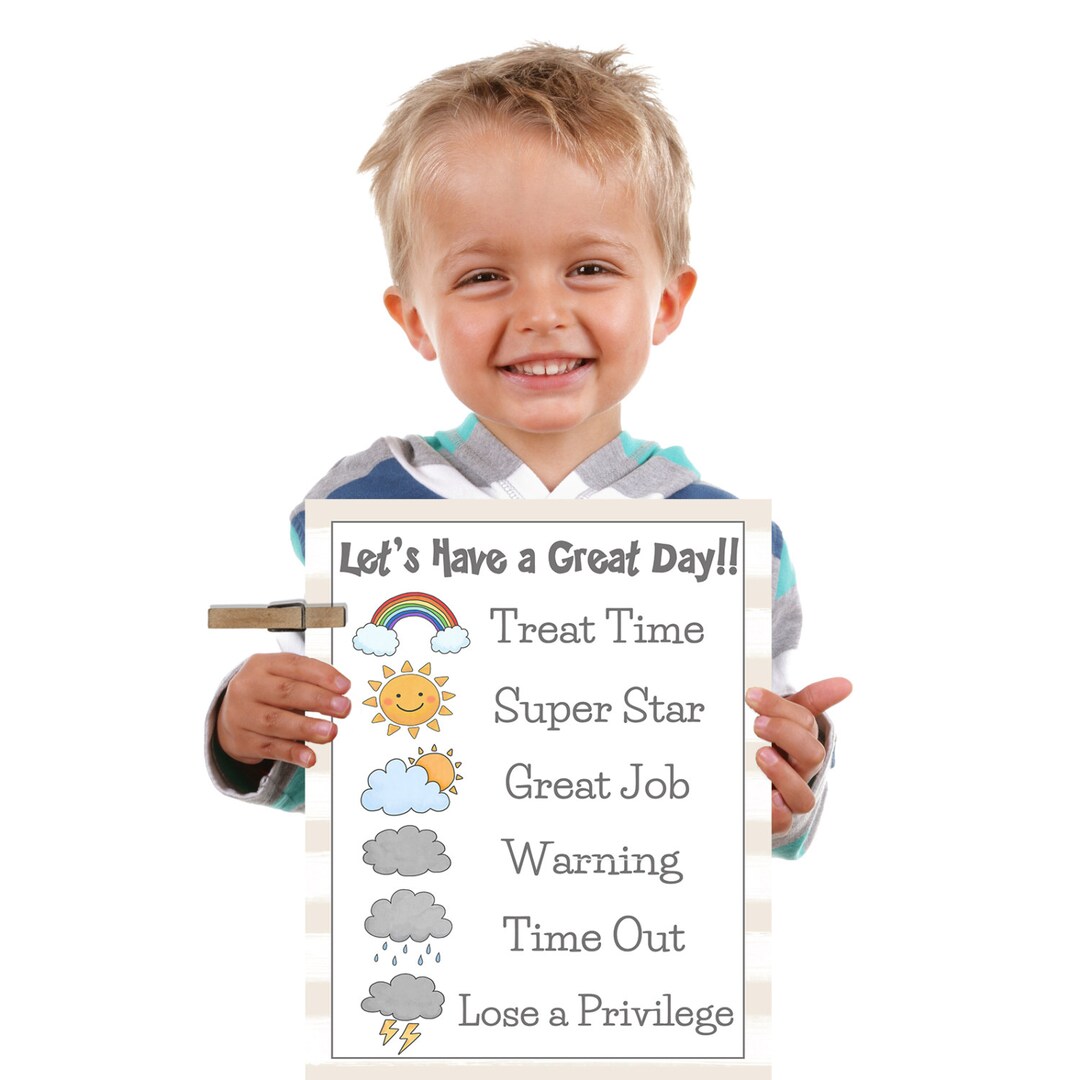 PRINTABLE- NEUTRAL - BEHAVIOR Chart- Young Child/toddler Behavior Chart ...