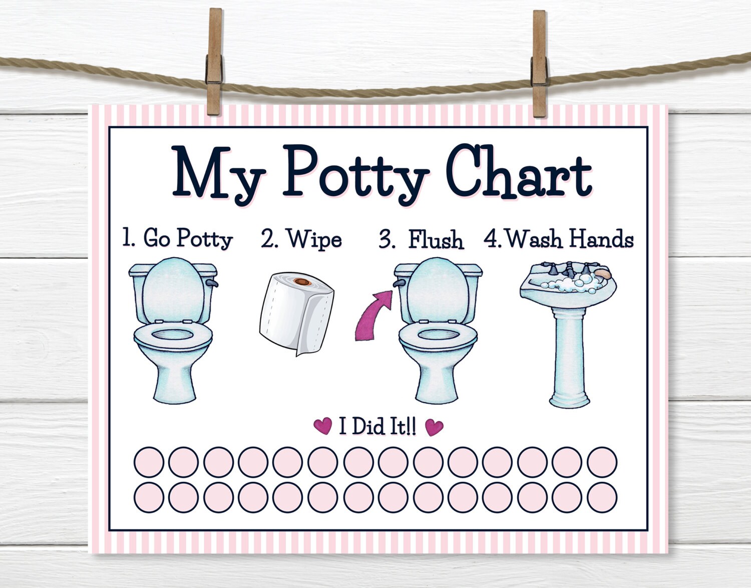 PRINTABLE Girls & Boys POTTY Training Chart Young - Etsy