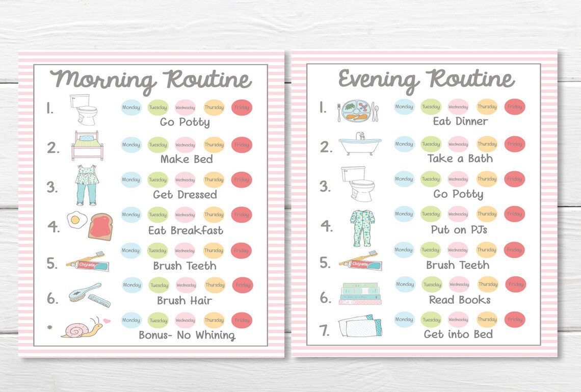 PRINTABLES WEEKLY 5 DAY Young Child/toddler Girls & Boys - Etsy