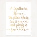 A Southern Home Quote- Gold // Home Quote Print // Watercolor Printable ...