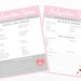 PRINTABLE CHILD PINK Emergency Contacts & Schedule Information Parent ...