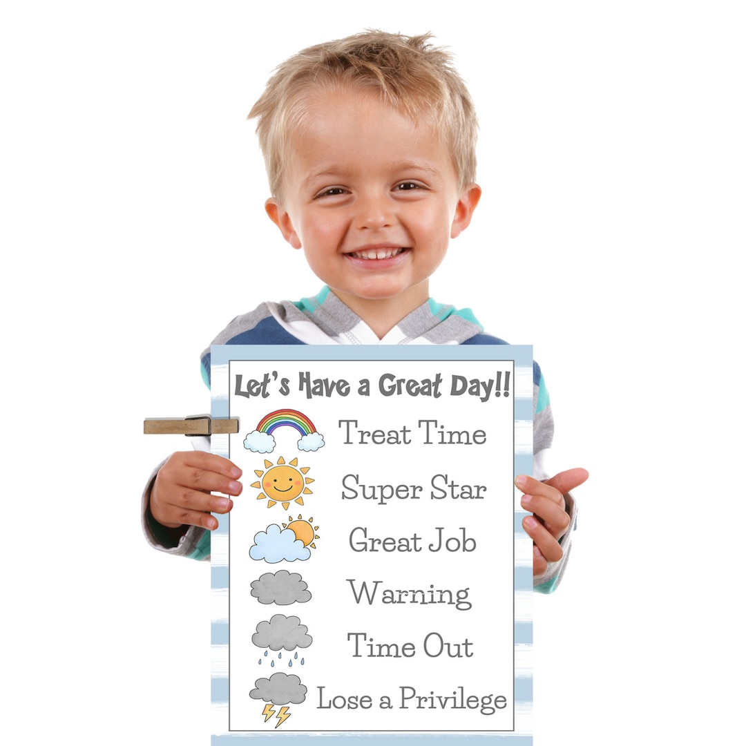 PRINTABLE- BOYS - BEHAVIOR Chart- Young Child/toddler Behavior Chart - Etsy