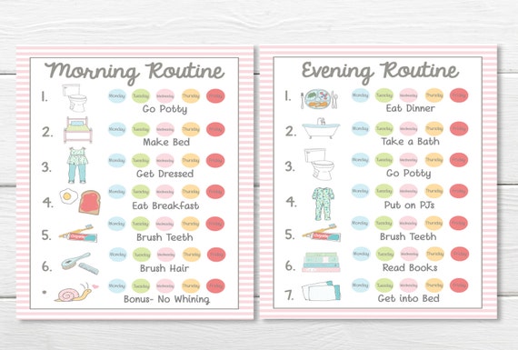 PRINTABLES WEEKLY 5 Day Young Child/Toddler Girls Chore | Etsy