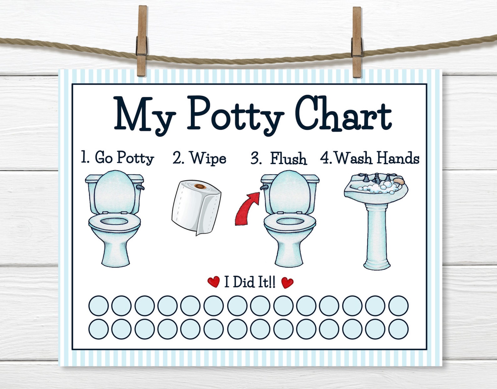 PRINTABLE Girls & Boys POTTY Training Chart Young - Etsy