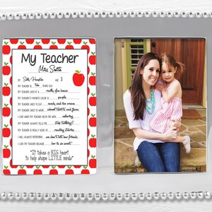 Apples- All About My Teacher-teacher Appreciation Printable-digital ...