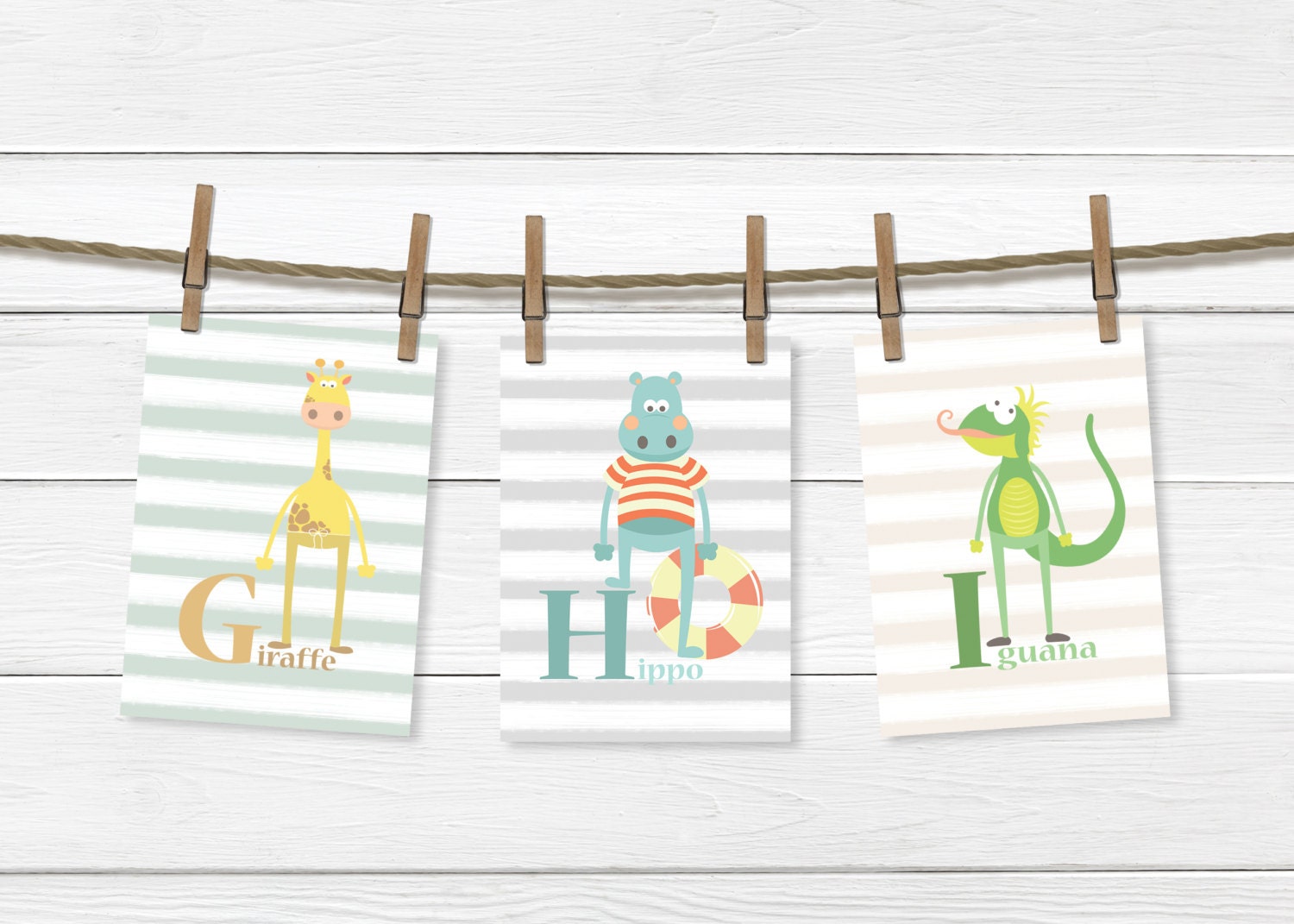 PRINTABLES- Whimsical Alphabet Animal Card Set- ABC Flashcards - Etsy