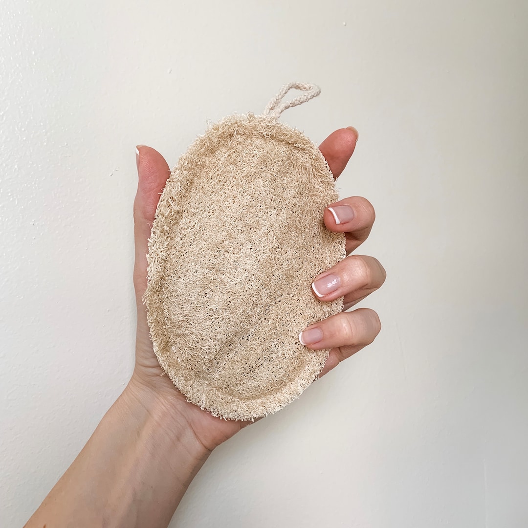 Double Layer Oval Loofah Sponge | 100% Natural Exfoliating Bath Loofah ...