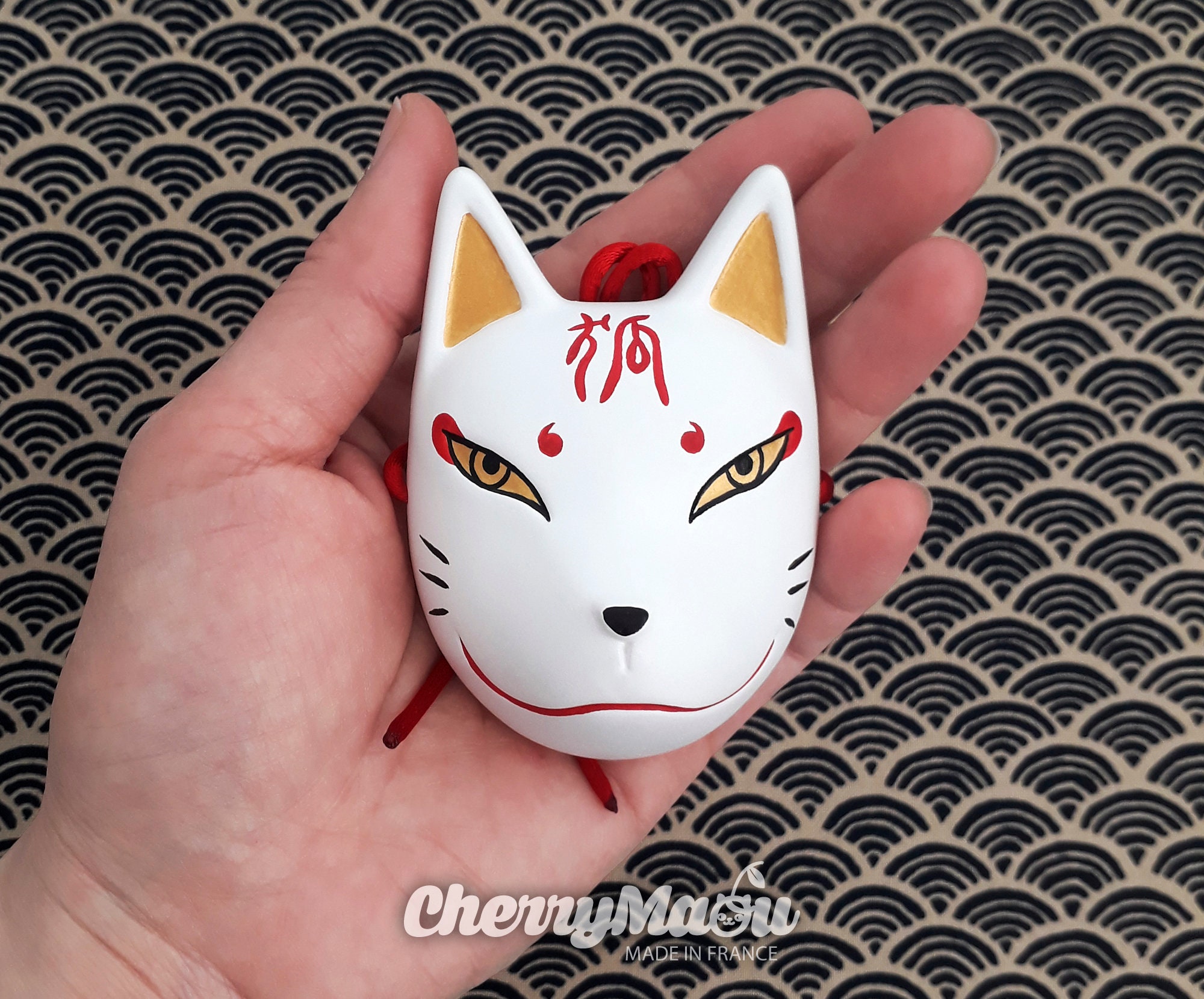 Kitsune Mask Shiro, Japanese Fox Mask for Blythe Dolls, Pullip, BJD - Etsy