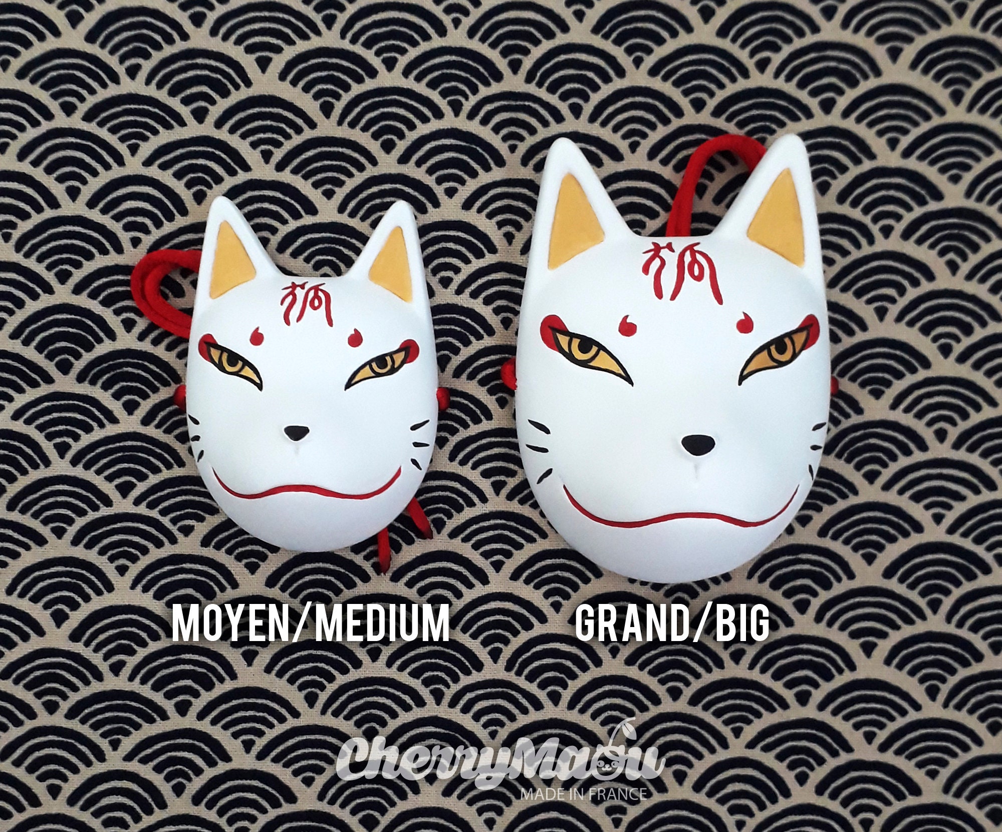 Kitsune Mask Shiro, Japanese Fox Mask for Blythe Dolls, Pullip, BJD - Etsy