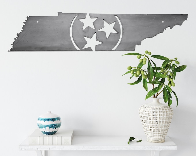 Tennessee Tri-star Metal Art | Tristar Tennessee Volunteers Rustic Home ...