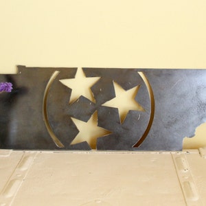 Tennessee Tri-star Metal Art | Tristar Tennessee Volunteers Rustic Home ...