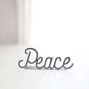 Peace Word Sign | Peace Word Art Gift for Her Metal Sign Peace Gift ...