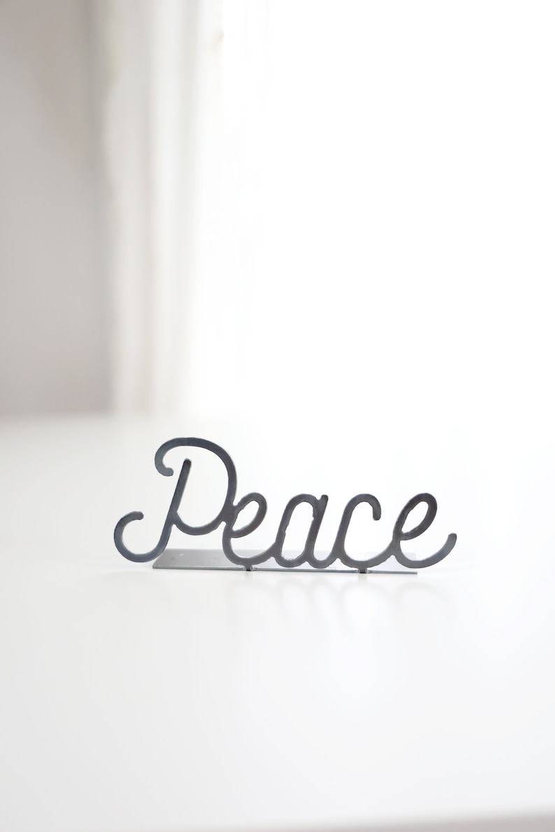 Peace Word Sign Peace Word Art Gift for Her Metal Sign Peace - Etsy