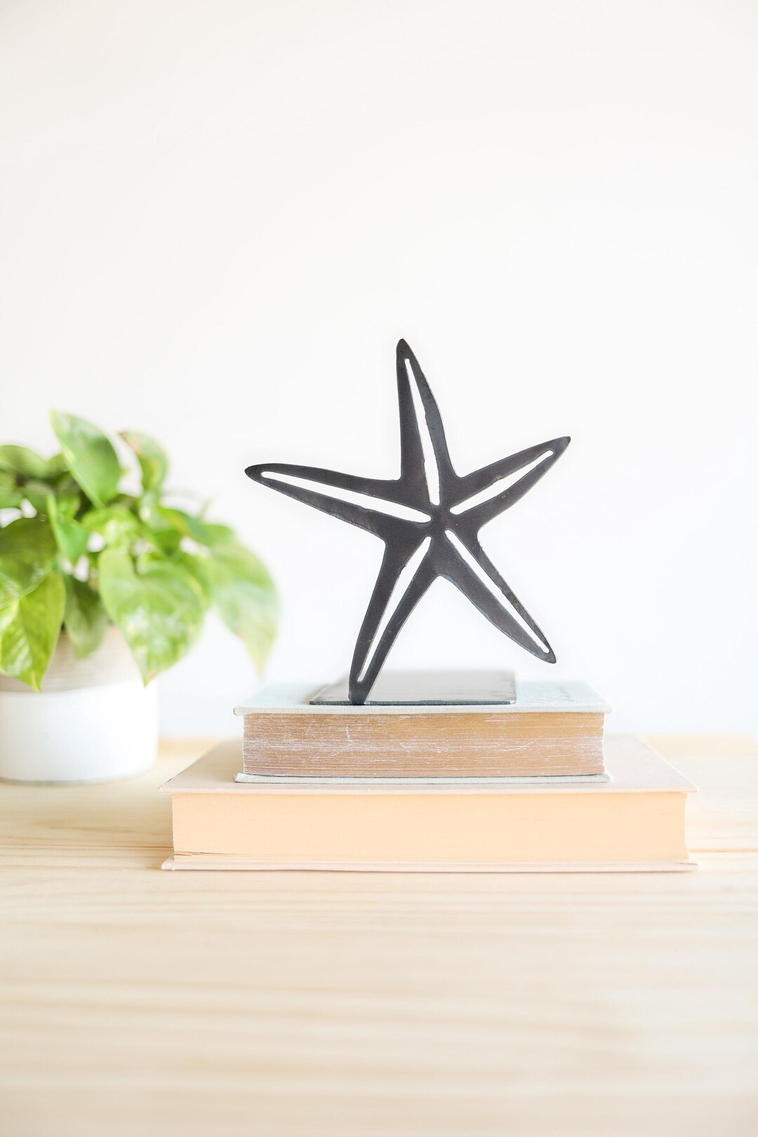 Starfish Bookend | Metal Starfish Bookend Seashell Ocean Decor Handmade ...