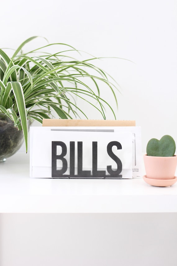 Bills Mail Holder Bills Entryway Organizer Work From Home - Etsy