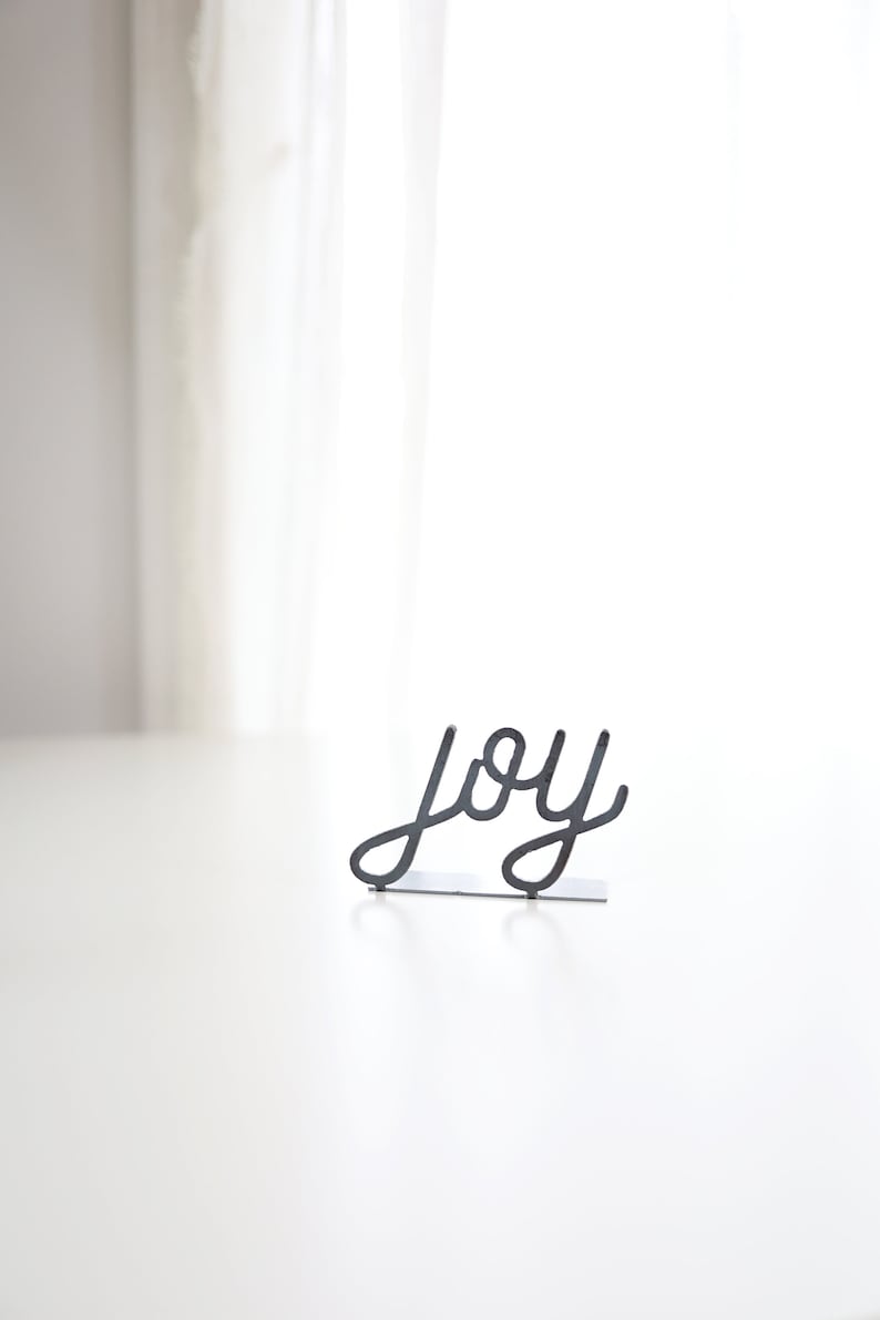Joy Word Sign Joy Word Art Holiday Gift Metal Sign Joy Gift - Etsy
