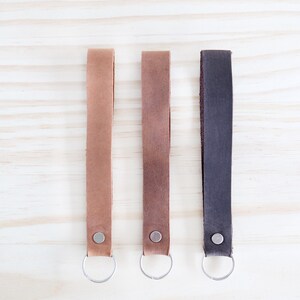 Leather Keychain Wristlet | Keychain Wristlet Unisex Keyring Key Fob ...
