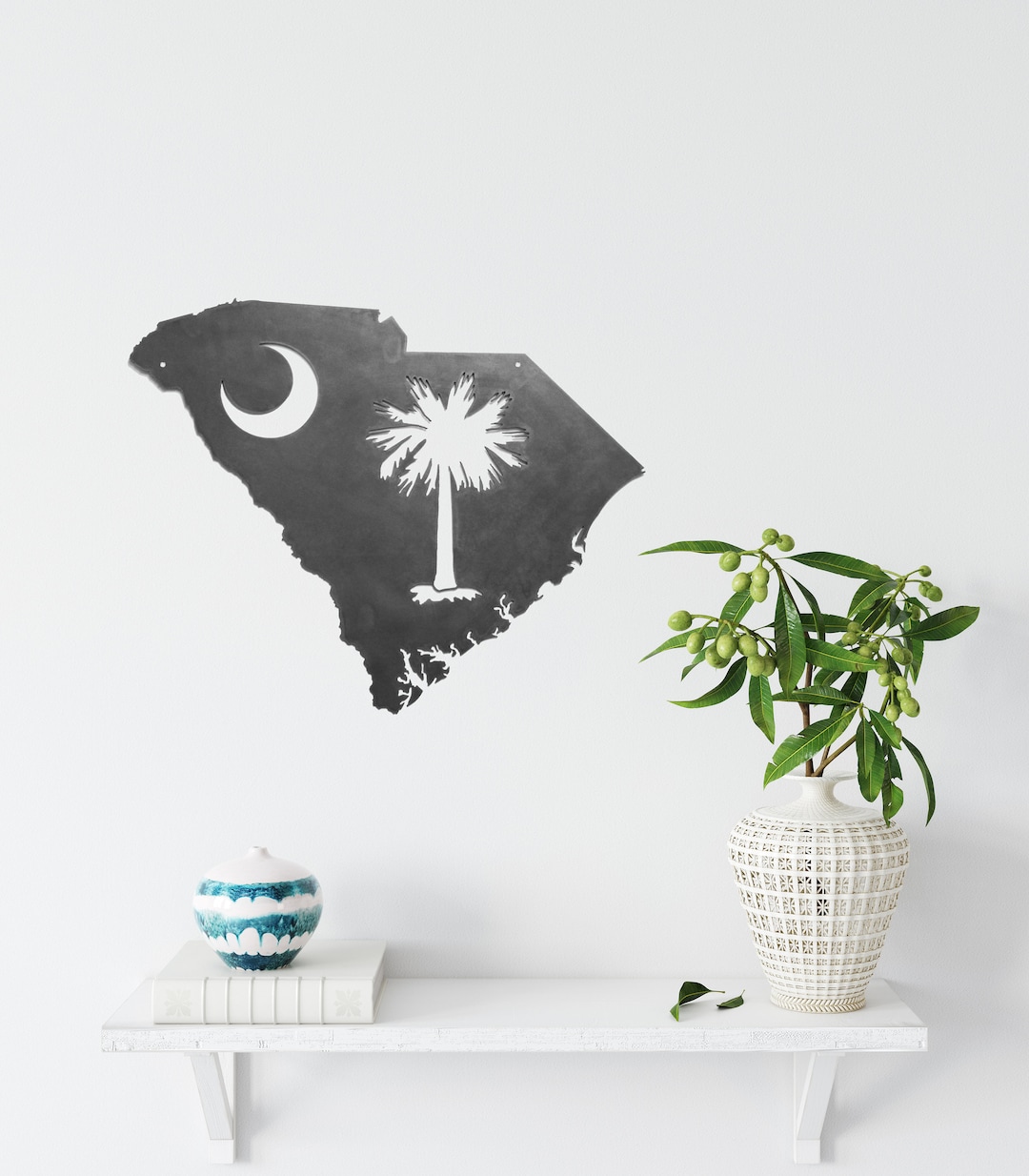 South Carolina Palmetto State Wall Art | Rustic Metal Home Decor South ...