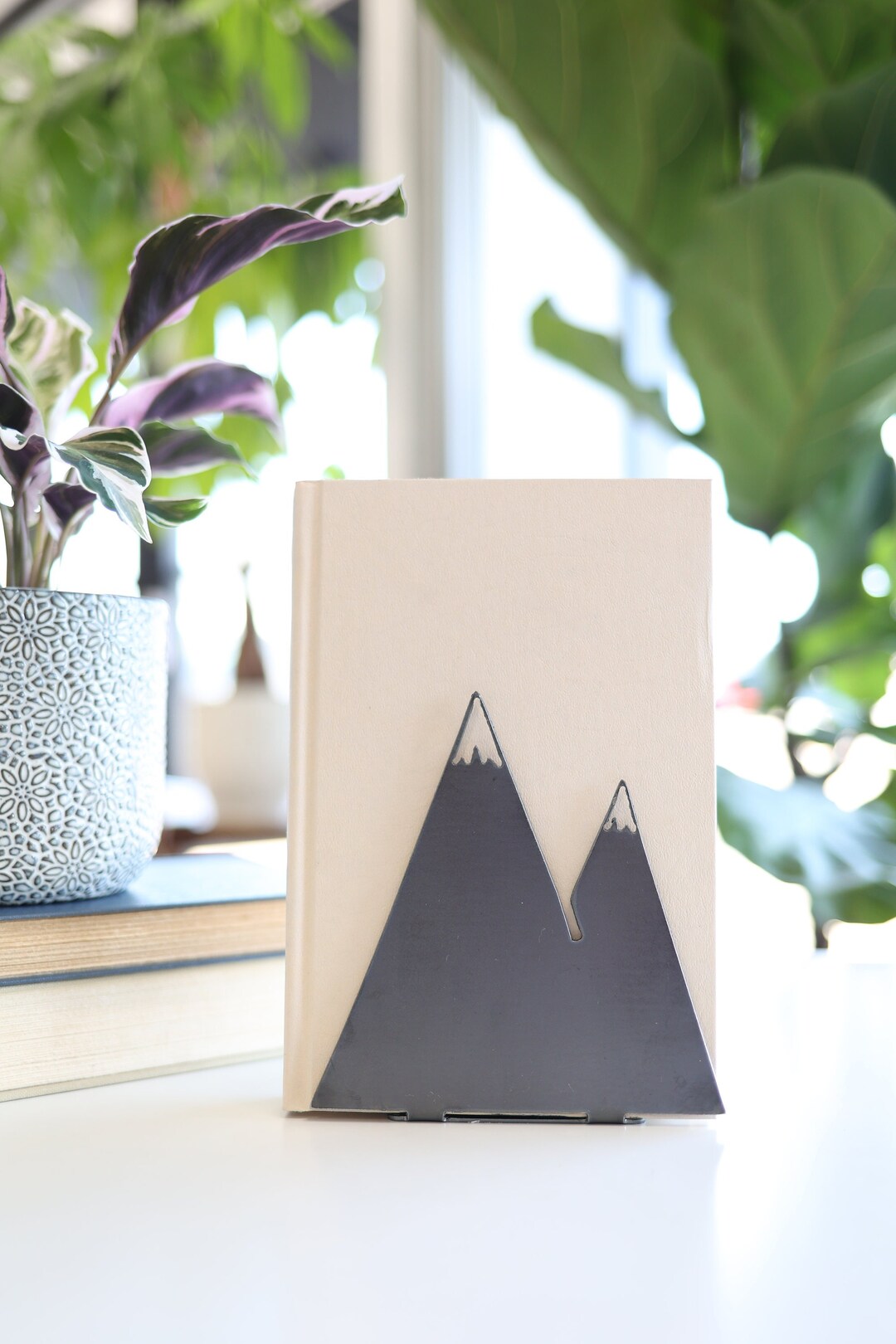 Mountain Bookend | Outdoor Lover Home Decor Hiking Adventurer Bookcase ...