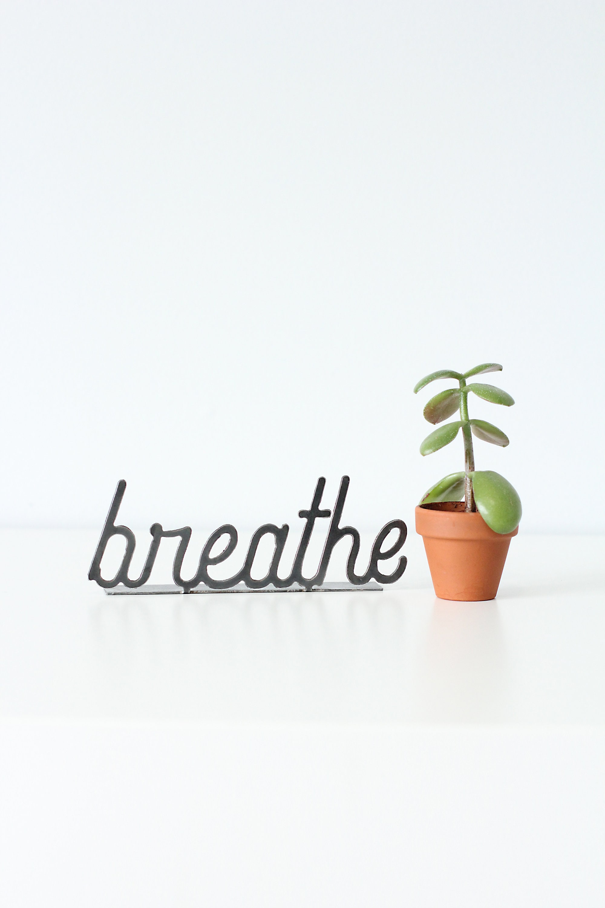 Breathe Word Sign Relaxing Word Art Gift for Her Breathe | Etsy