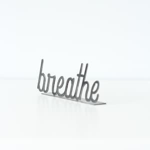 Breathe Word Sign | Relaxing Word Art Gift for Her Breathe Sign ...