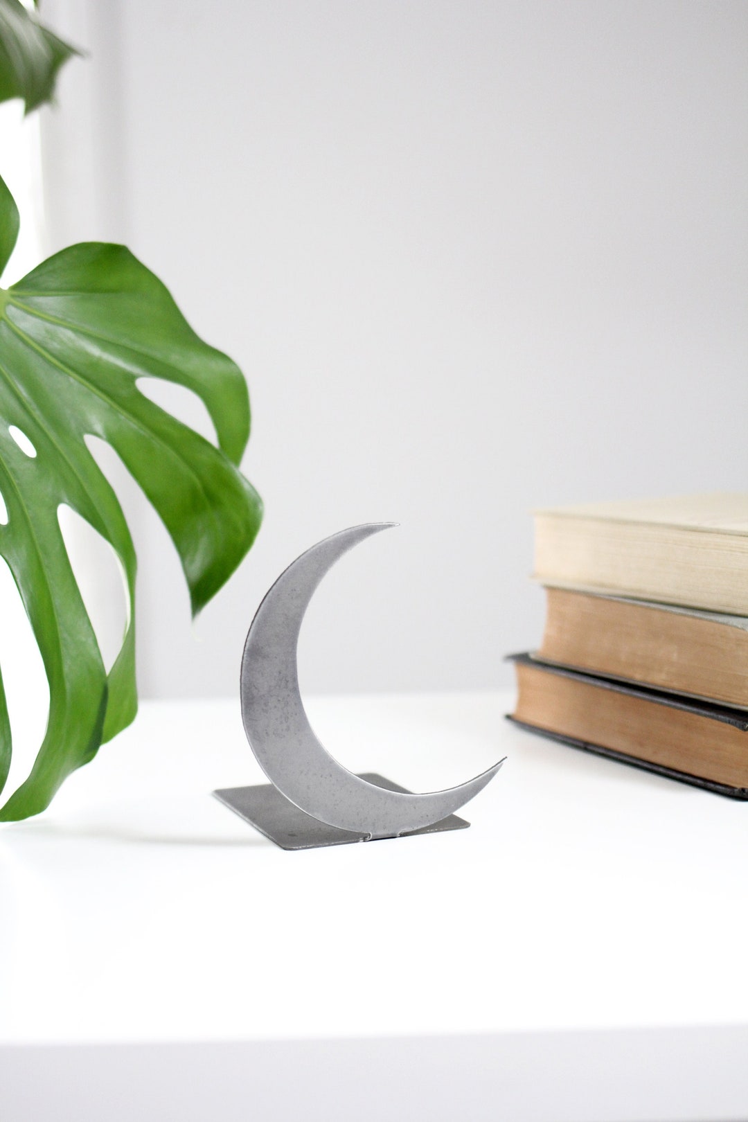 Crescent Moon Bookend | Moon Bookend Star Nursery Bookcase Organization ...