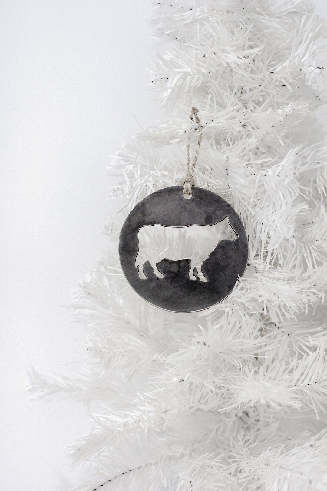 Cow Christmas Tree Ornament | Farmhouse Cow Christmas Ornament Stocking ...