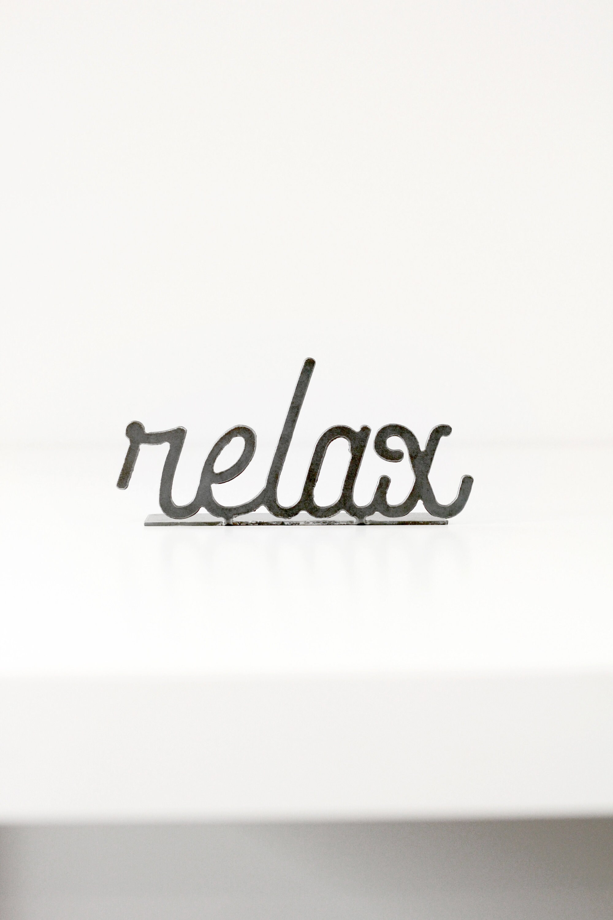 Relax Word Sign Relaxing Word Art Gift for Her Metal Sign - Etsy