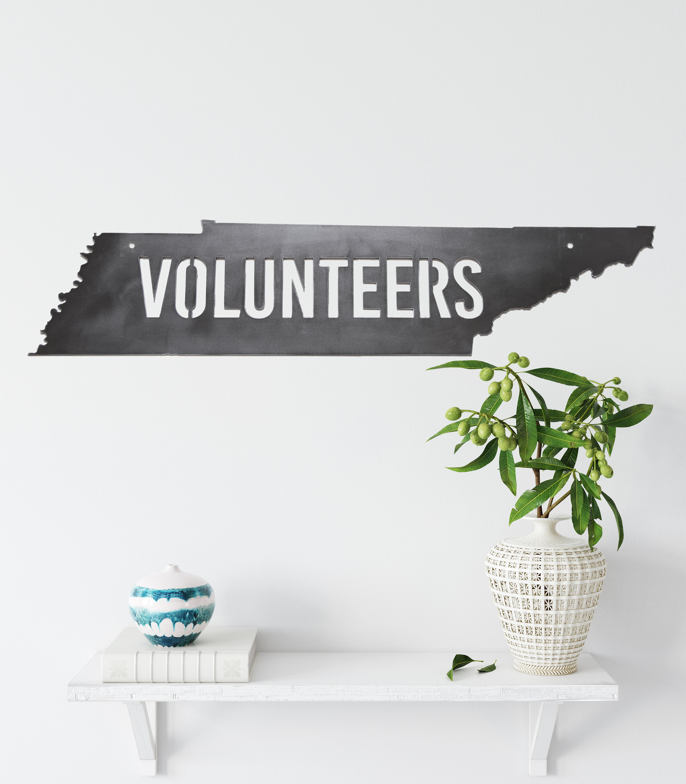 VOLUNTEERS Tennessee Metal Sign | Volunteers Rustic Tn Vols Home Decor ...