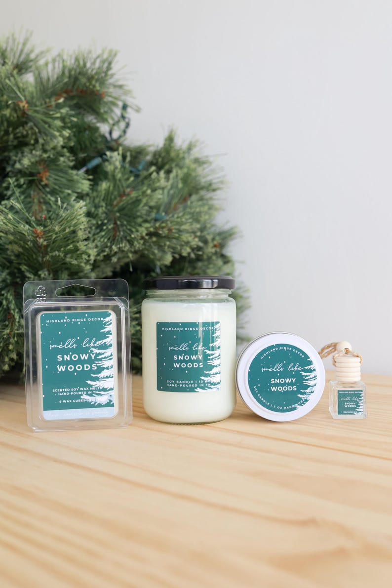 Snowy Woods Wax Melt | Scented Soy Wax Melts | Juniper Spruce Balsam ...