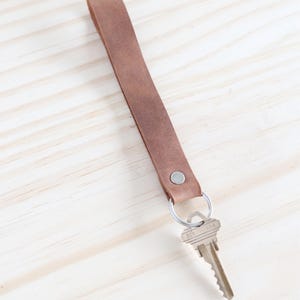 Leather Keychain Wristlet | Keychain Wristlet Unisex Keyring Key Fob ...