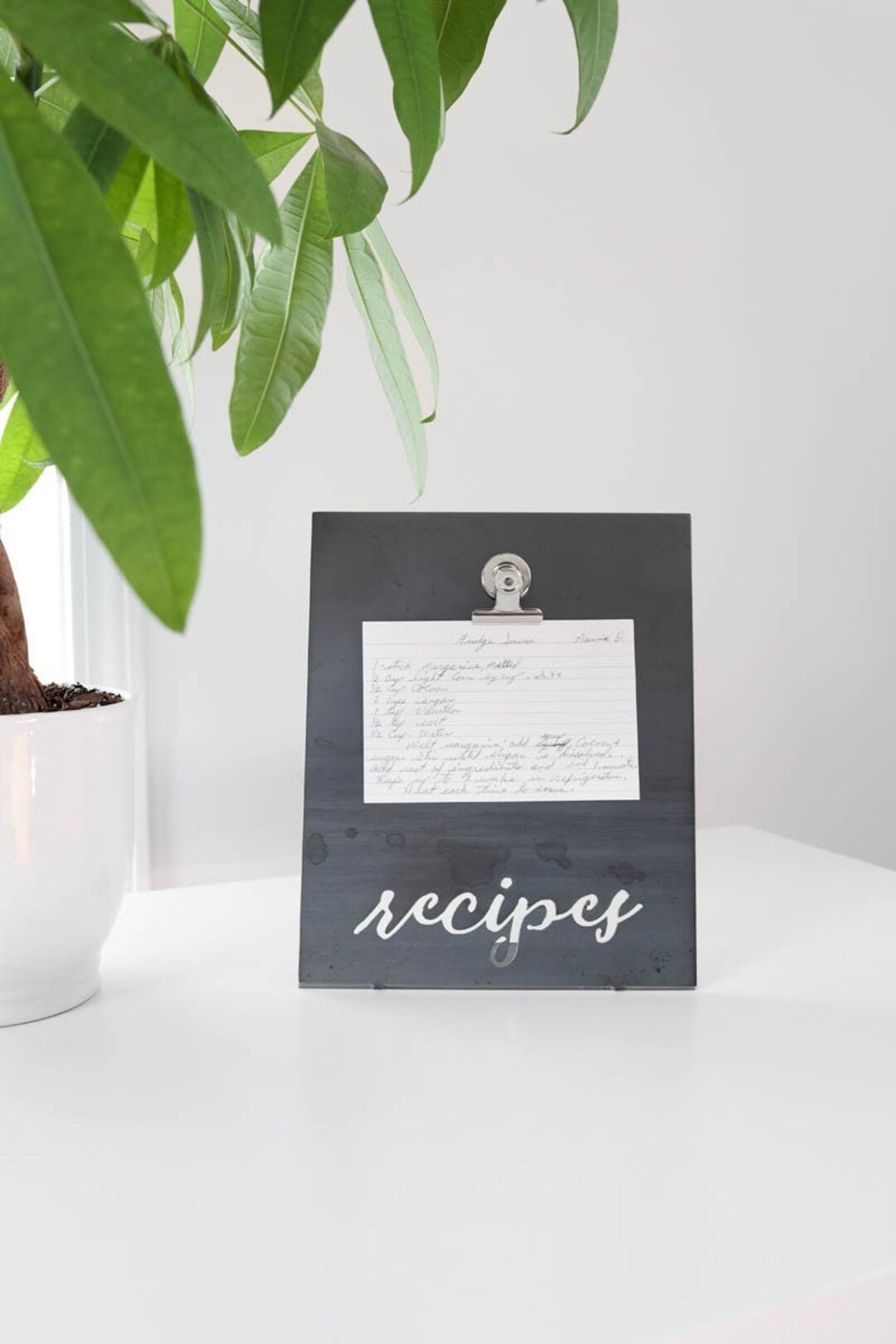 Recipe Stand | 5x7 Recipe Stand Gift for Mom Magnetic Recipe Holder ...