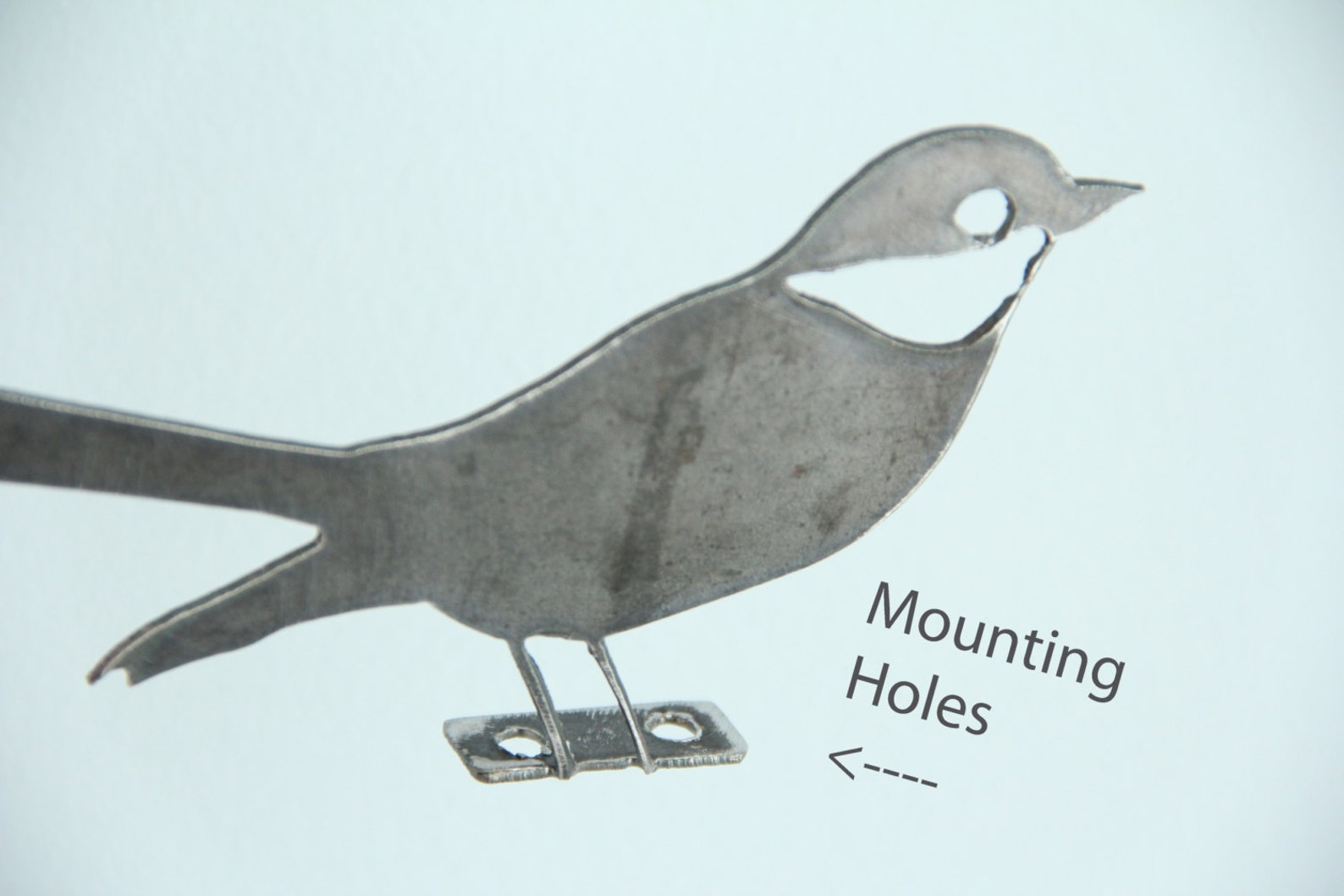 Metal Bird Statue - Mockingbird / Robin | Bird Watcher Garden Gift Bird ...