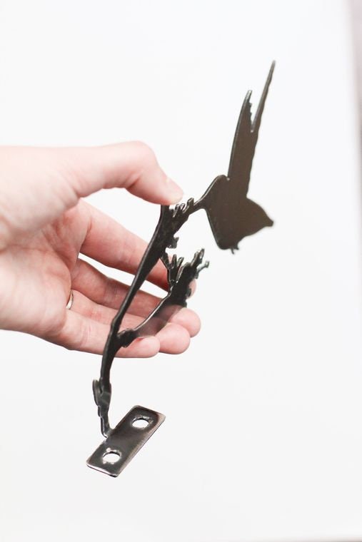 Hummingbird Statue Metal Bird Art | Bird Watcher Garden Gift Farmhouse ...