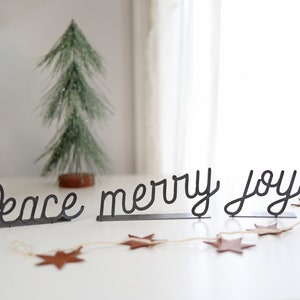 Merry Word Sign | Merry Word Art Holiday Gift Metal Sign Merry Gift ...