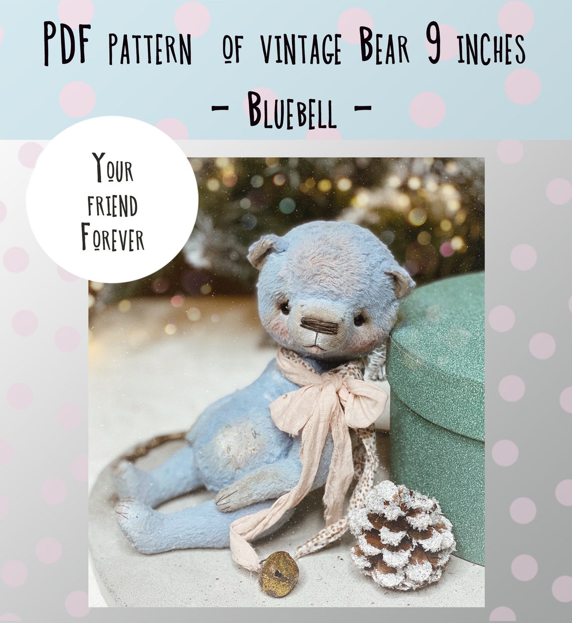 Sewing PATTERN PDF Vintage Teddy Bear Teddy Bear Pattern How - Etsy