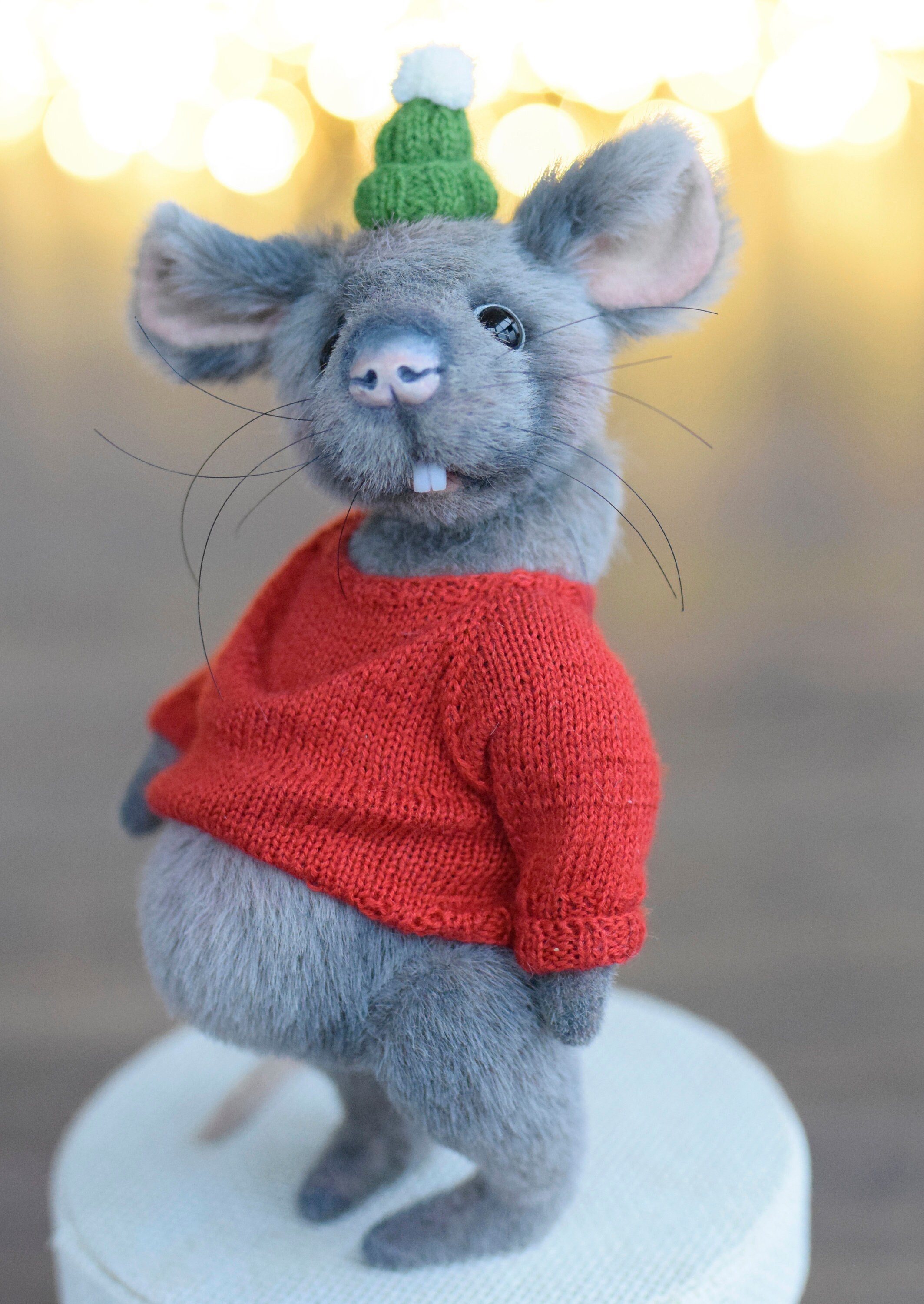 Christmas teddy stuffed Rat toy rat christmas gift teddy | Etsy