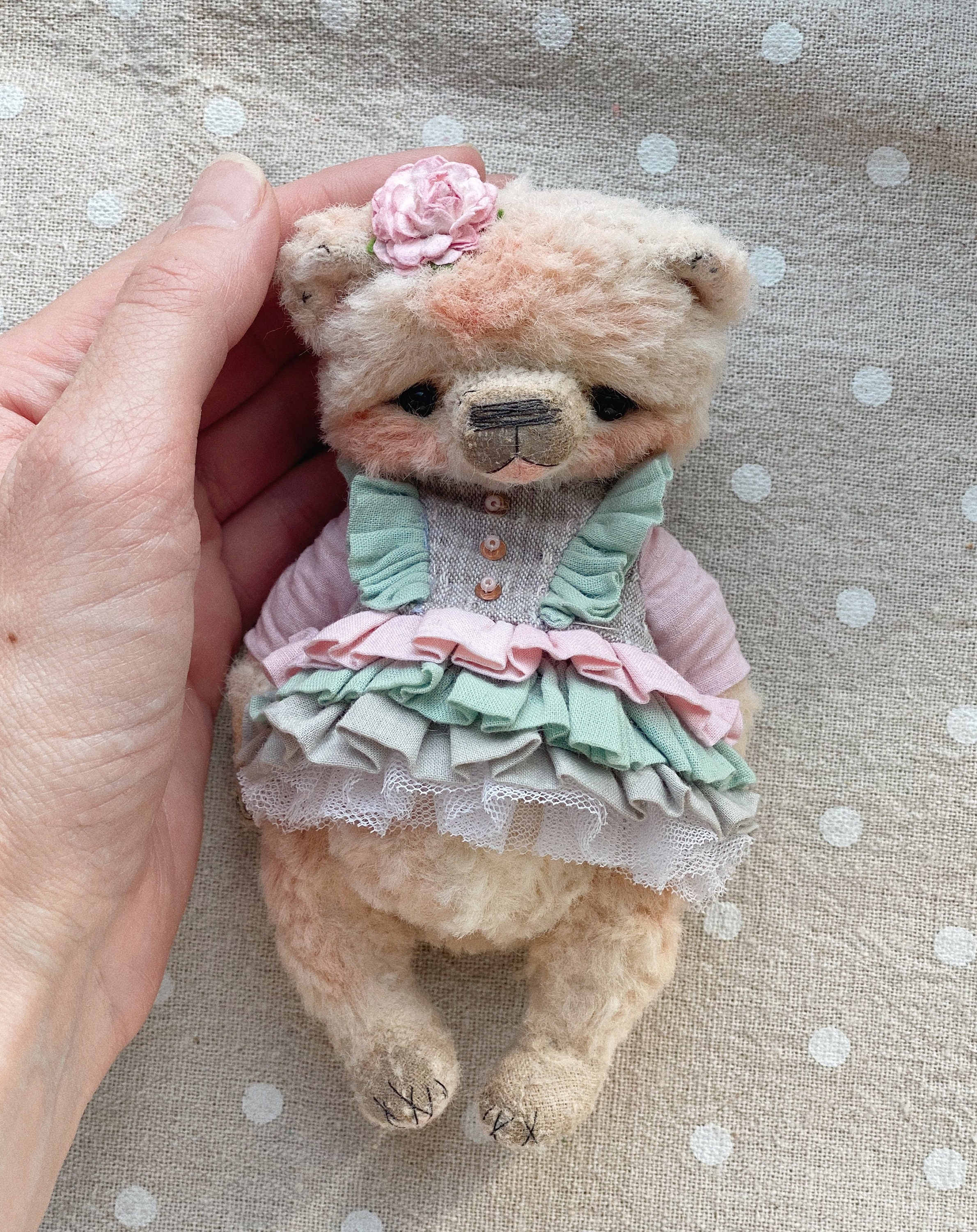 Custom stuffed bearbear girl figurine birthday gift | Etsy
