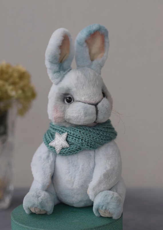 Artist Teddy Bunny Stuffed Bunny Plush Rabbit Toy for | Etsy