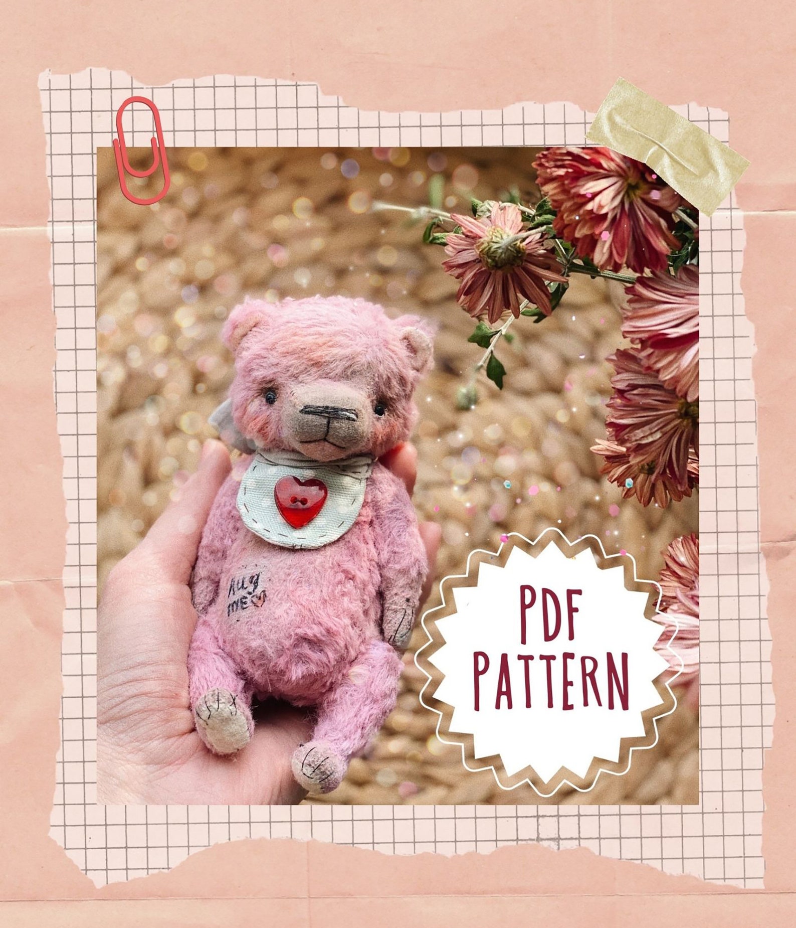 Sewing PATTERN PDF Little Stuffed Bear Teddy Bear Pattern - Etsy