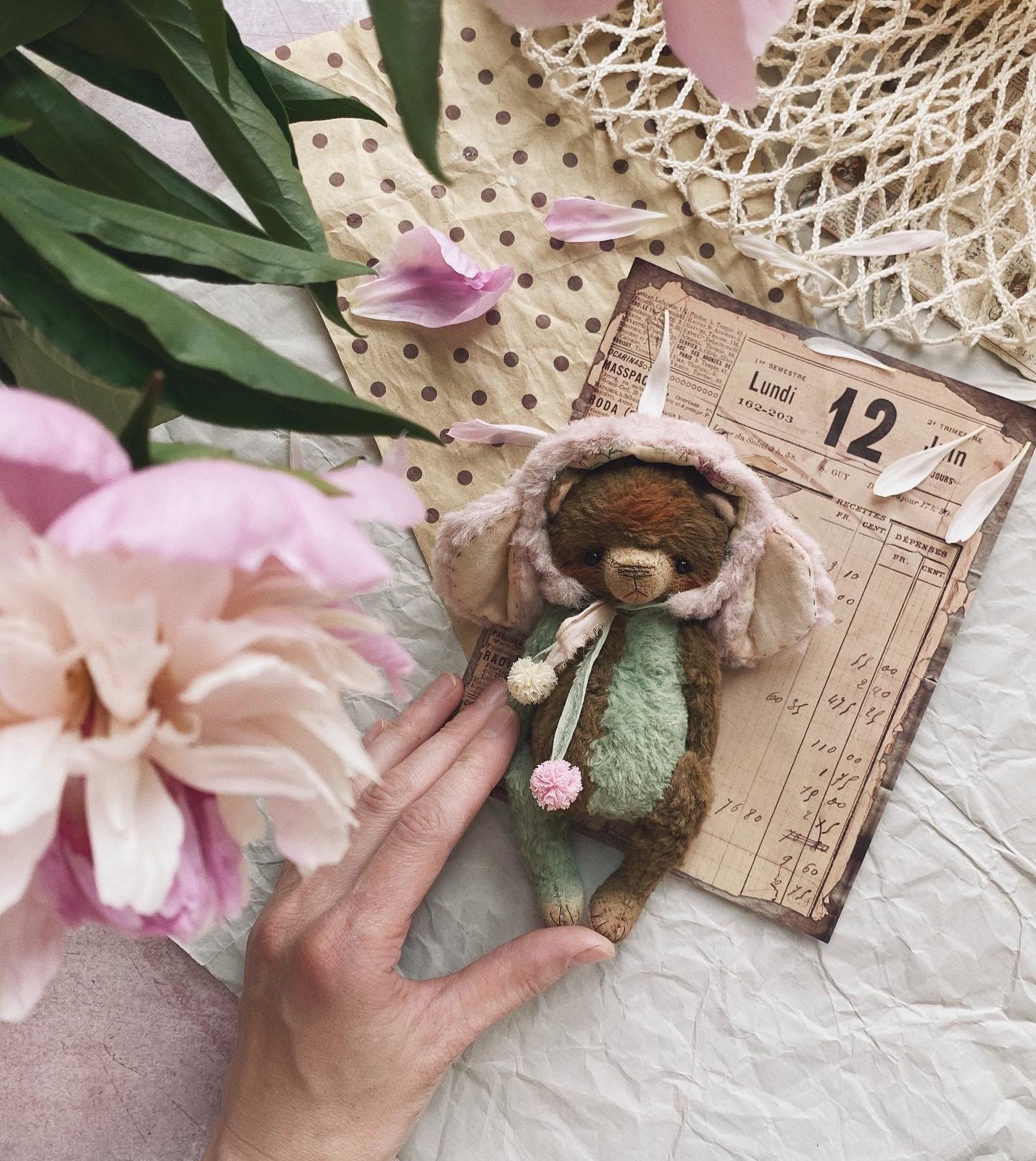 Stuffed Teddy Bear Artist Plushies Figurine Memory Bear - Etsy