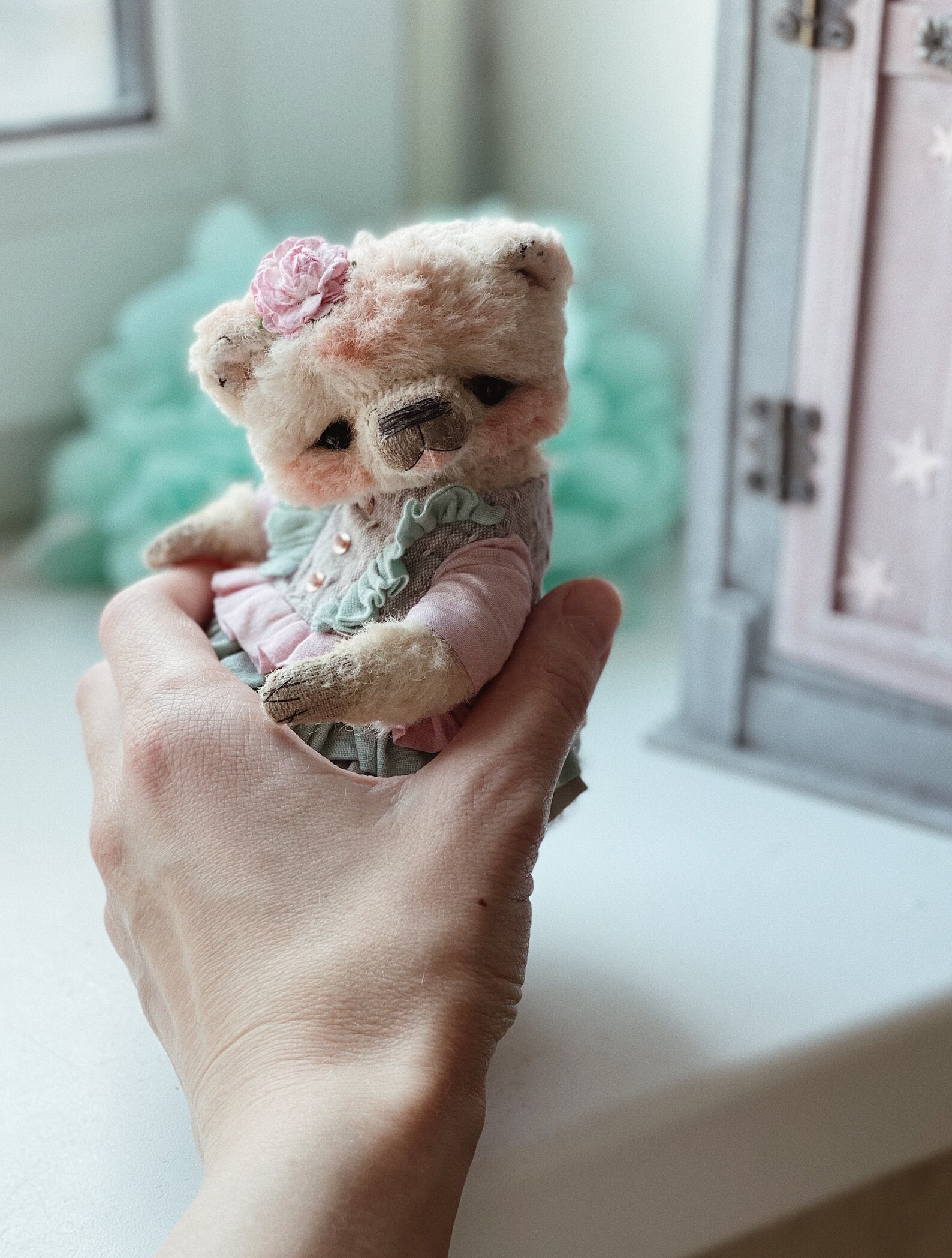Custom stuffed bearbear girl figurine birthday gift | Etsy