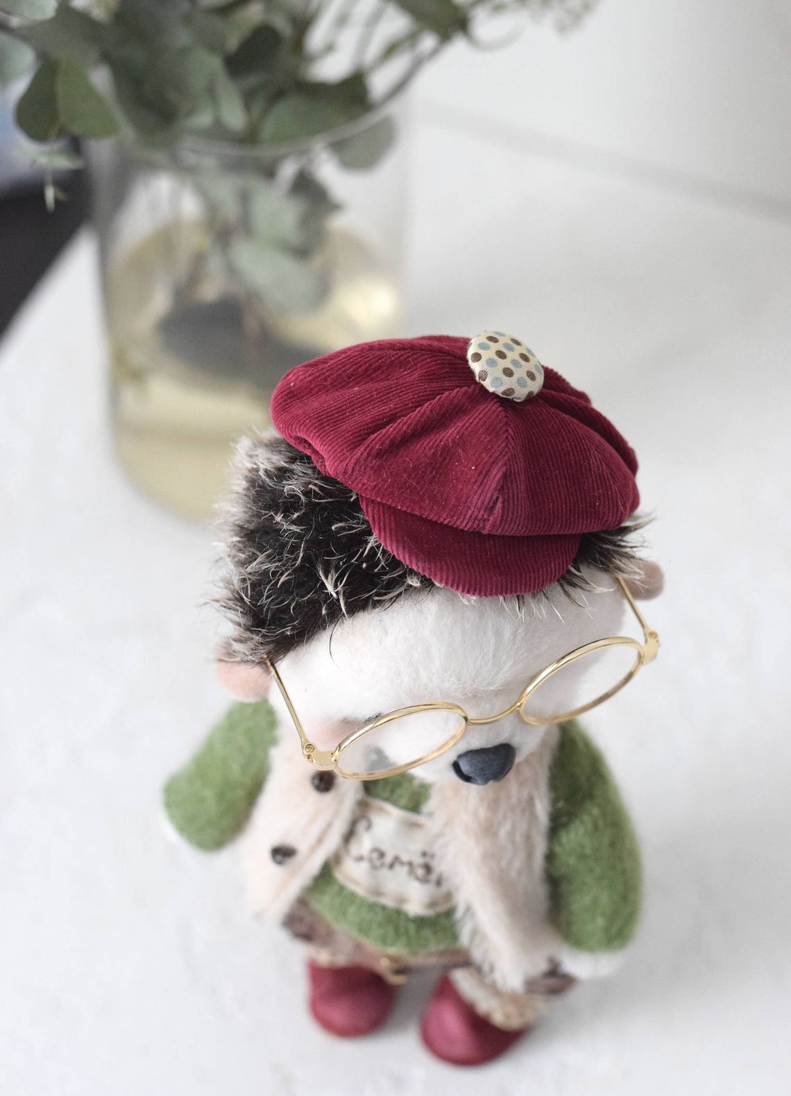 Artist Teddy Hedgehog Sem Hedgehog Teddy Plush Teddy OOAK - Etsy
