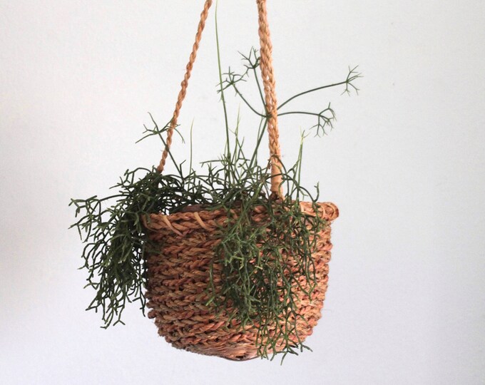 Large Rope Hanging Basket - Plant Basket - Hanging Basket - Basket ...