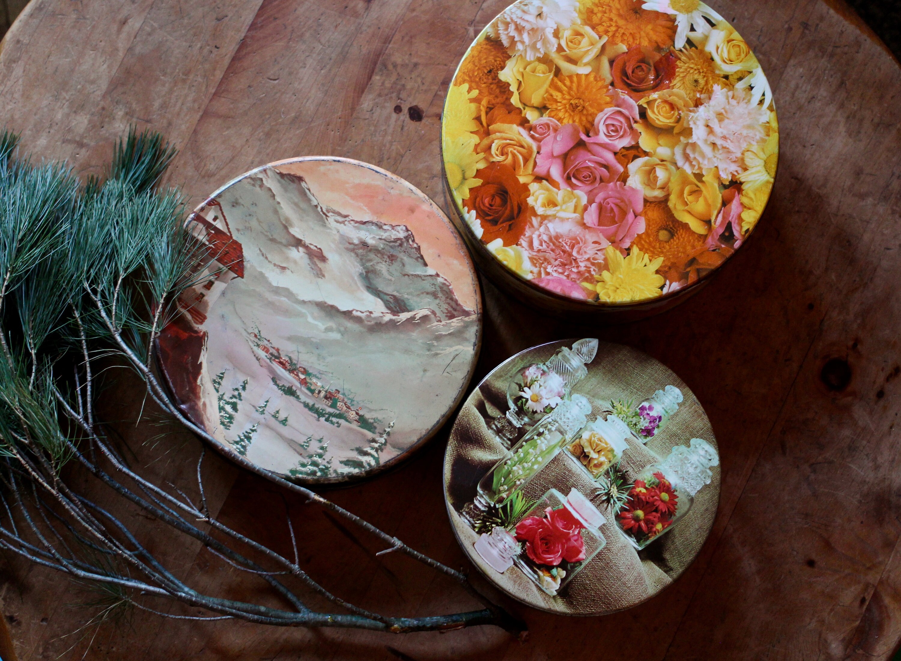 Floral tin Valentines tin Christmas tin flower tin | Etsy