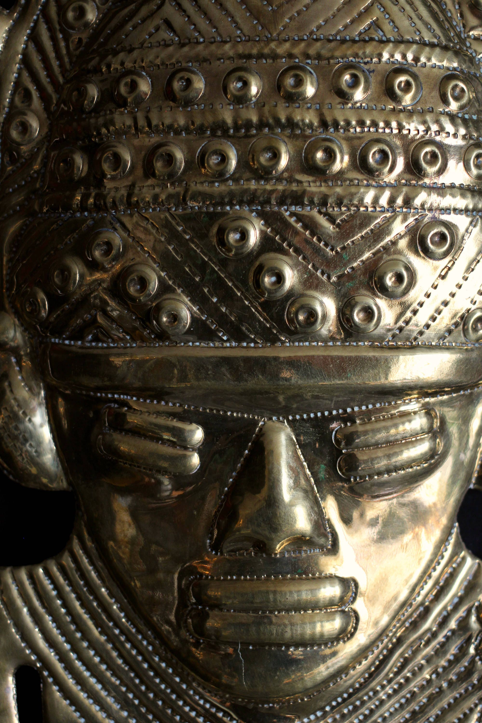 Gold Relief Plaque Warrior With Flower and Head gold Statue | Etsy