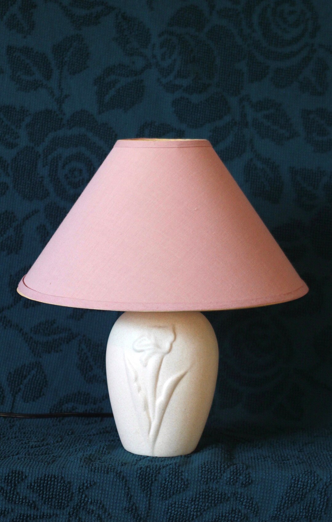 Small Lily Lamp Retro 80s Lamp Table Lamp Ginger Jar Lamp Ceramic White ...