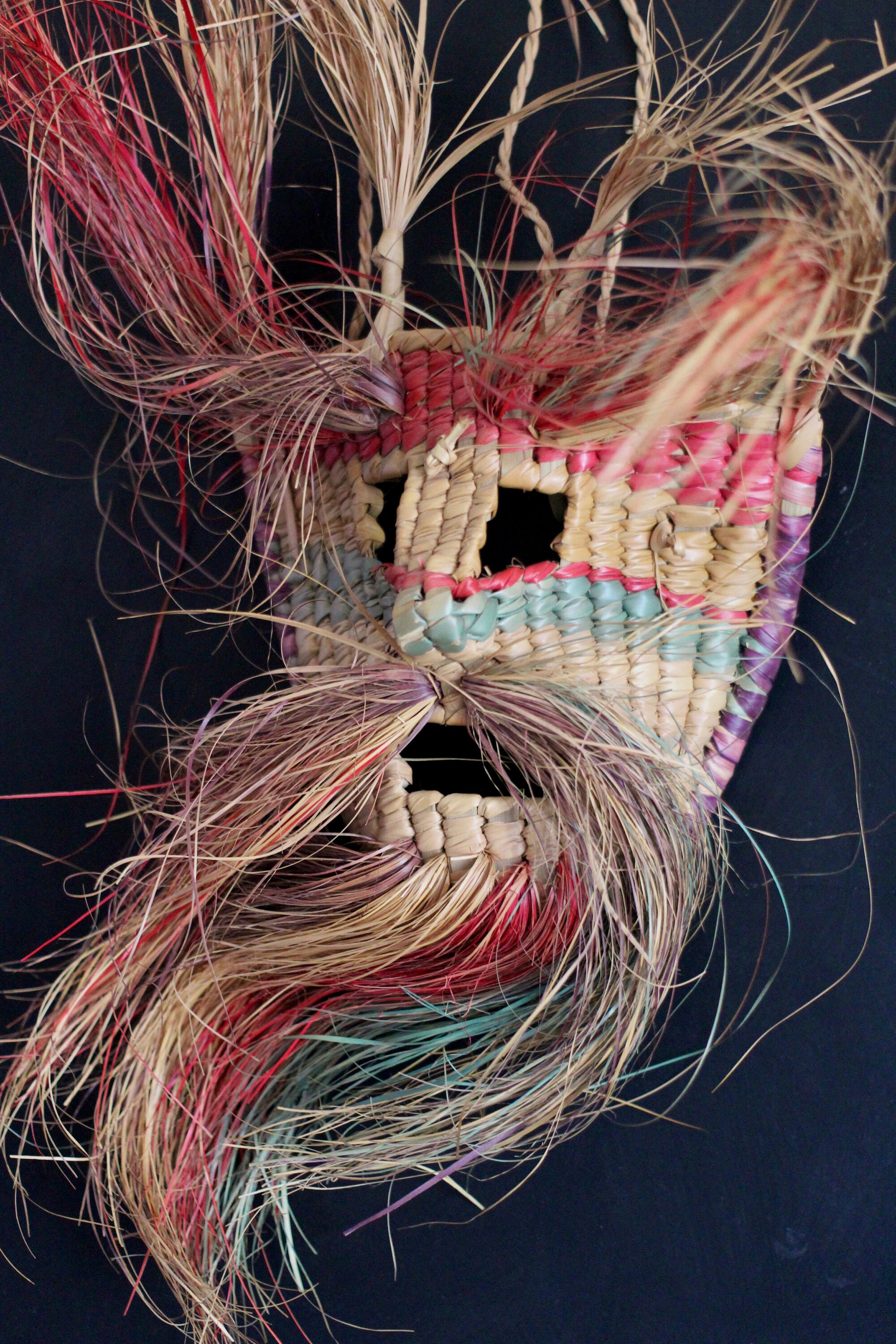 Unique Basket Face - Wall Mask - Mexican Folk Art - Basket Mask - Fiber ...