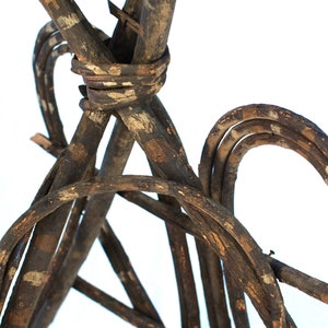 Adirondack Twig Table Appalachian Twig Table Folk Art Twig Table Small Table Folk Paint Folk ...