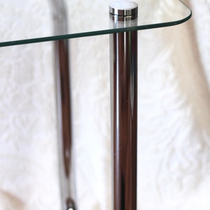 1960s Modern Chrome Tube Table With Glass Top - Etsy